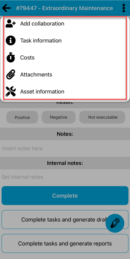 Tasks - Decommissioning detailed view